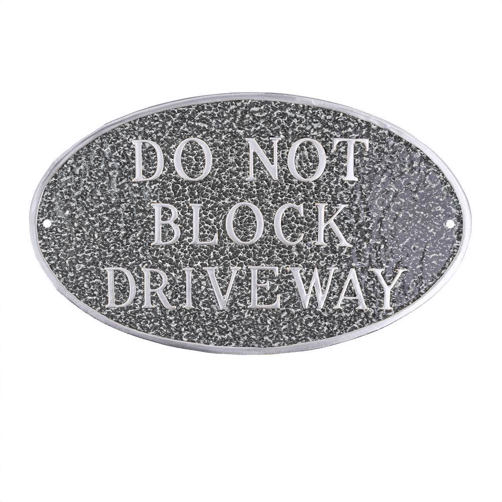 Montague Metal Products 6 in. x 10 in. Small Oval Do Not Block Driveway ...