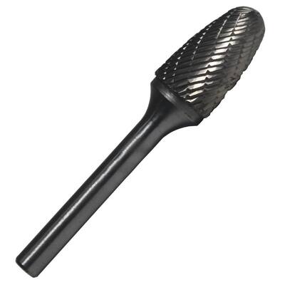 Drill America 1/4 in. x 5/8 in. Tree Radius End Solid Carbide Burr ...