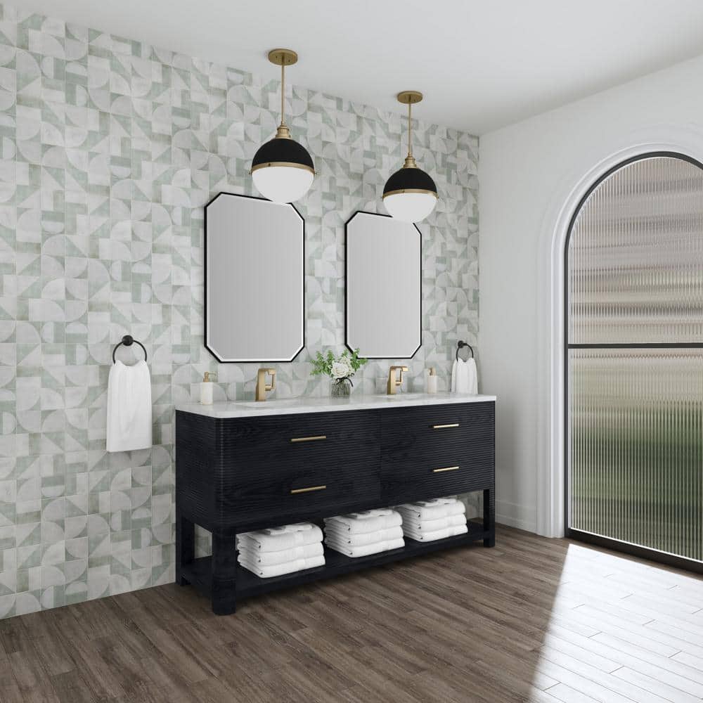 James Martin Vanities Lucian 72.0 in. W x 21.5 in. D x 36 in. H Double ...