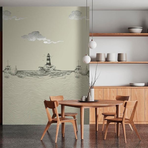 Veer Decor Tides and Beacon Gray Wall Mural 8253-CK2 - The Home Depot