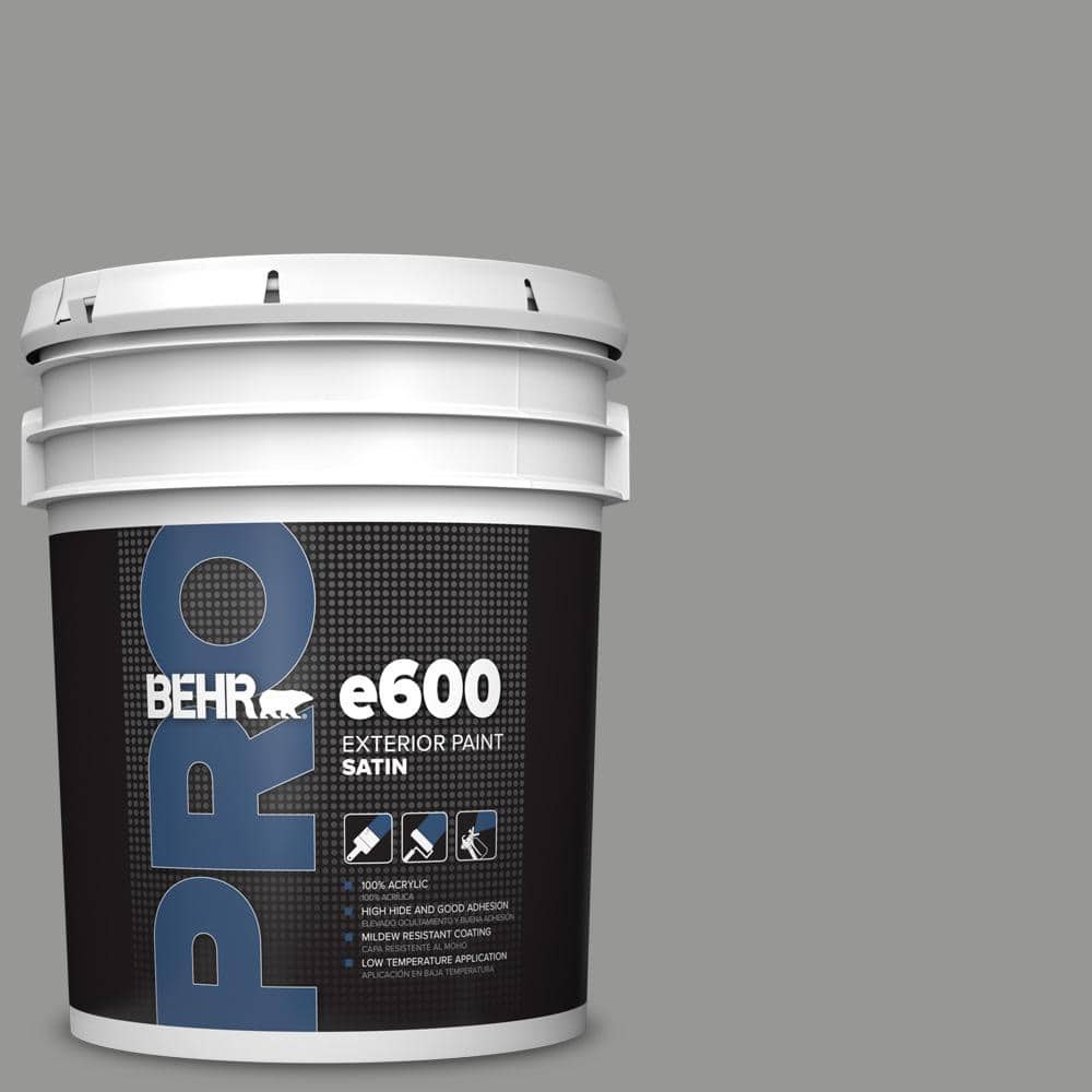 BEHR PRO 5 gal. #PPU24-19 Shark Fin Satin Enamel Exterior Paint PR64005 ...