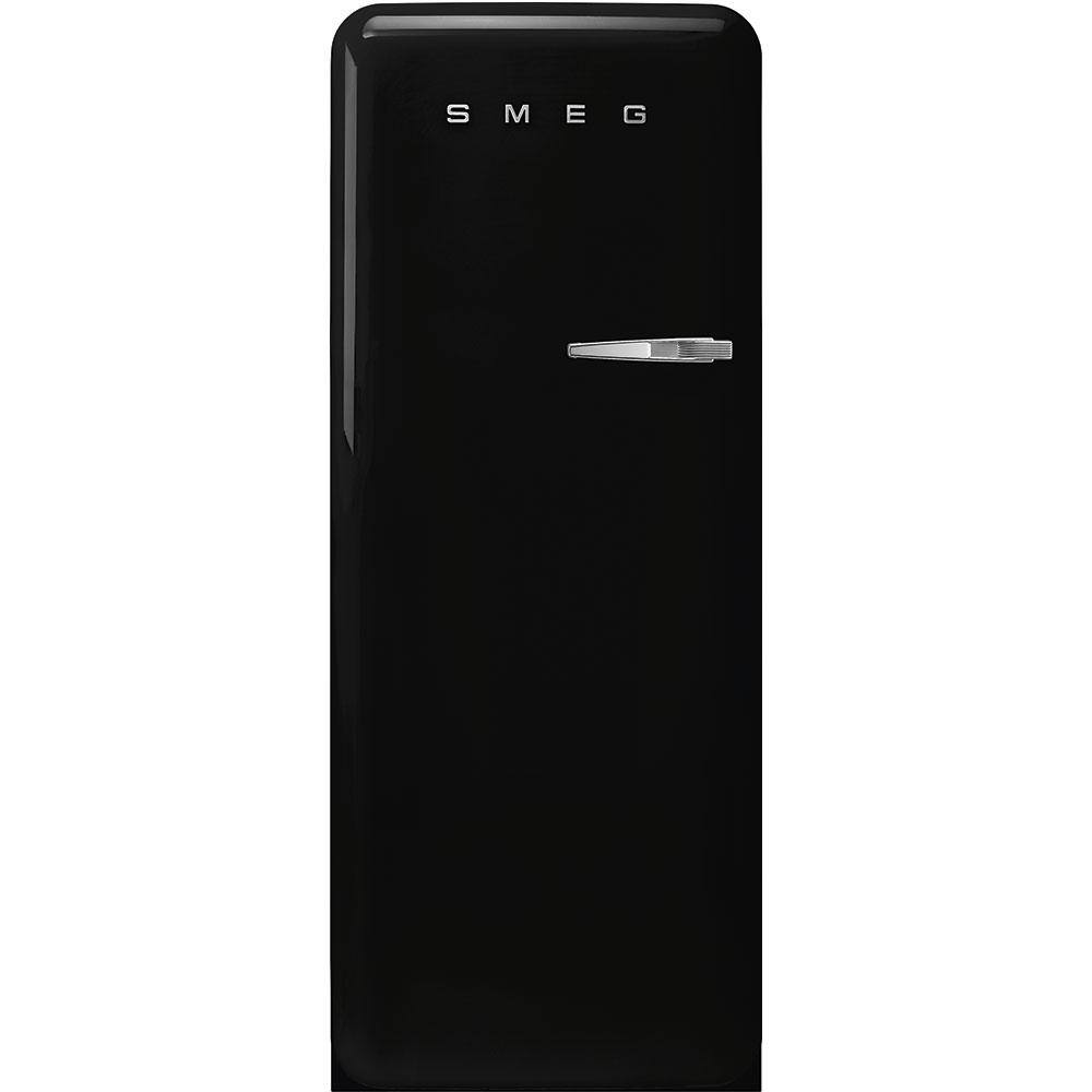 smeg FAB28 Retro 60 cm Refrigerator with Freezer Compartment Black Left ...