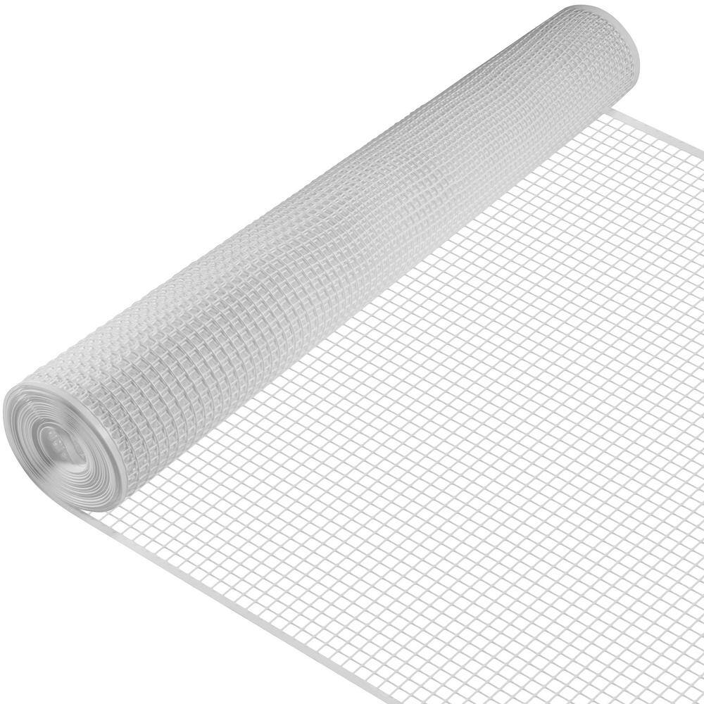 BOEN 2 ft. x 25 ft. White Plastic Hardware Net HN-60013 - The Home Depot