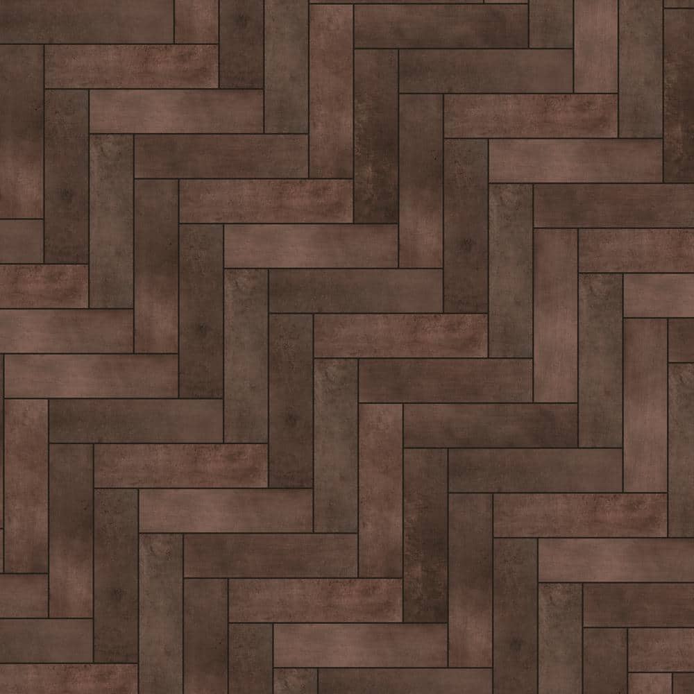 MOLOVO Le Leghe Bronzo Subway 3 in. x 12 in. Matte Porcelain Floor and ...