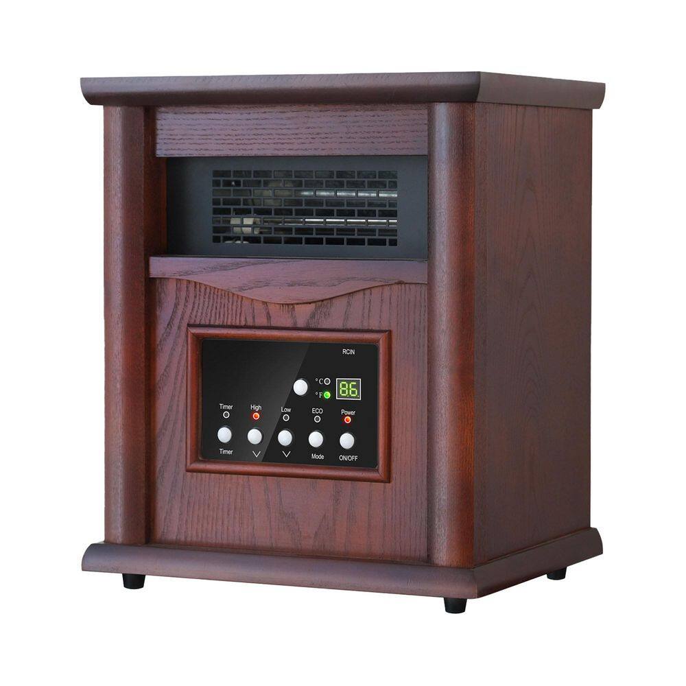 IHOMEadore 1500W Wifi Radiant Electric Infrared Space Heaters with Wood ...