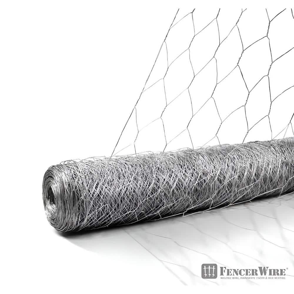 Fencer Wire 6 ft. x 50 ft. 20-Gauge Poultry Netting with 2 in. Mesh ...
