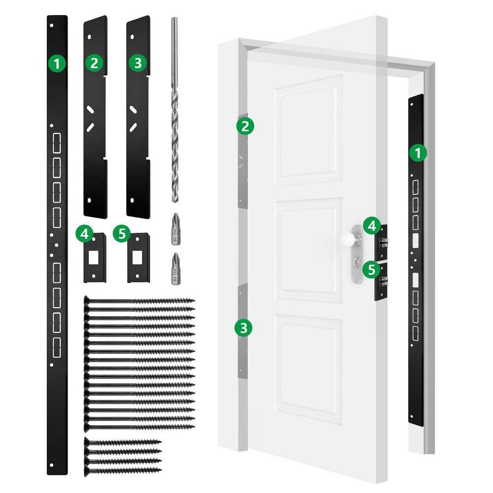 Angel Sar 46" Heavy Duty Door Reinforcement Set, Door Frame Included 9/ ...