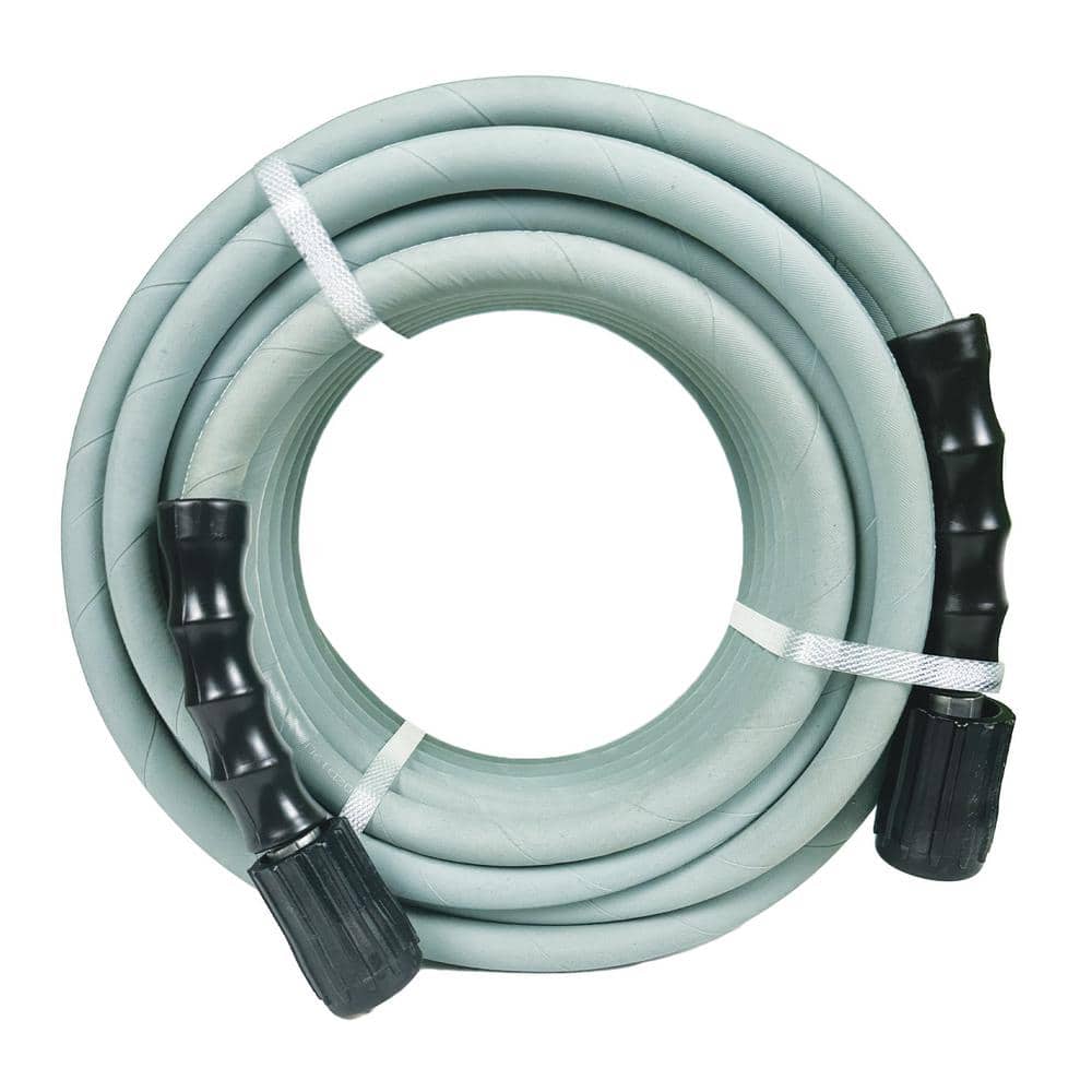 BLU SHIELD 1/4 in. x 100 ft. 3000 PSI Rubber Pressure Washer Hose, Non ...