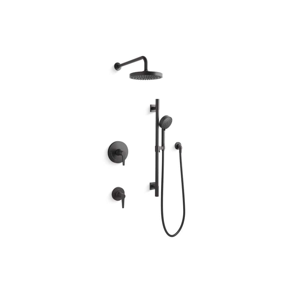 KOHLER Awaken Showering Kit 1.75 GPM in Matte Black 26914-G-BL - The ...