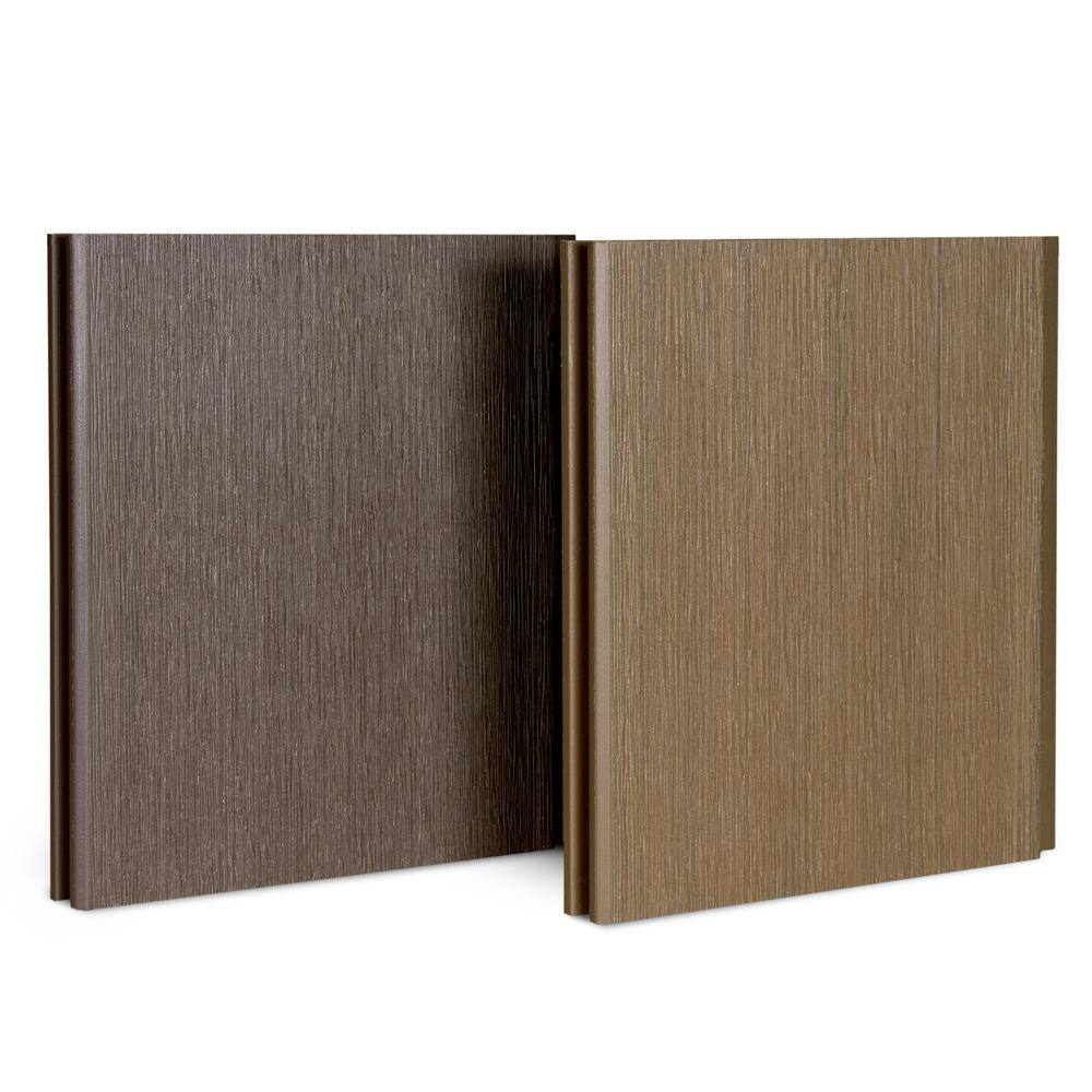 CREATIVE SURFACES Composite Fence Serie Samples 0.5 ft. x 0.5 ft. Mocha ...
