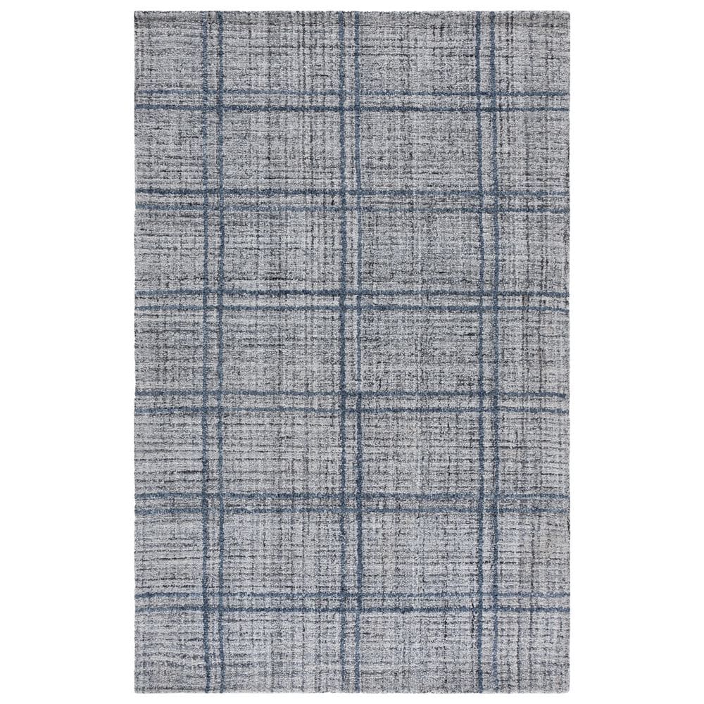 SAFAVIEH Abstract 5 ft. x 8 ft. Dark Gray Geometric Plaid Area Rug ...