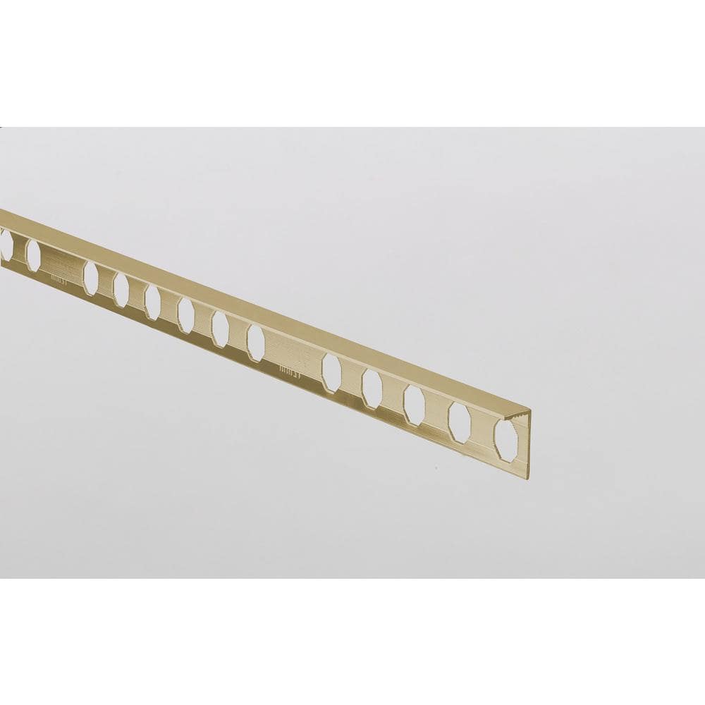 EMAC Novosuelo Bright Gold 1/2 in. x 98-1/2 in. Aluminum Tile Edging ...