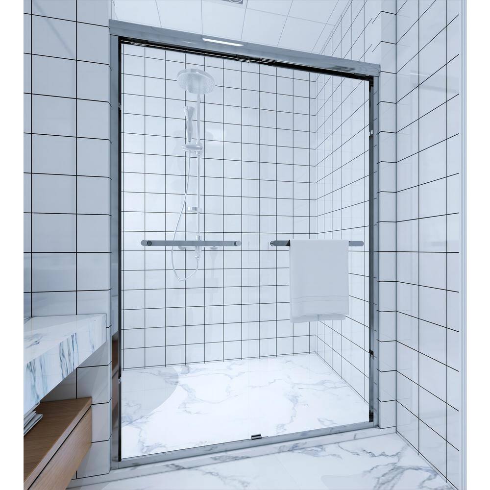 TOOLKISS 46 in. - 48 in. W x 72 in. H Sliding Framed Shower Door in ... TOOLKISS 46 in. - 48 in. W x 72 in. H Sliding Framed Shower Door in ...