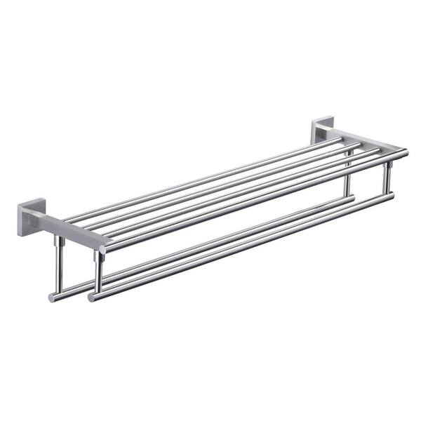 IVIGA 32 in. Stainless Steel Wall Mounted Bathroom Double Towel Bars in ...