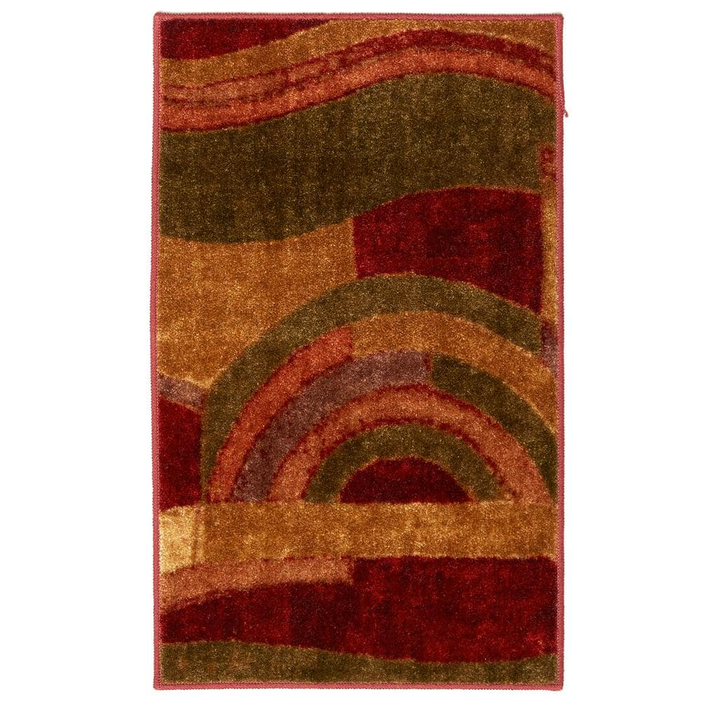 Mohawk Home Picasso Wine 2 ft. 6 in. x 3 ft. 10 in. Machine Washable ...