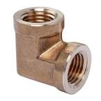 LTWFITTING 1/4 in. O.D. x 1/8 in. MIP Brass Compression 90-Degree Elbow Fitting (5-Pack) HF694205