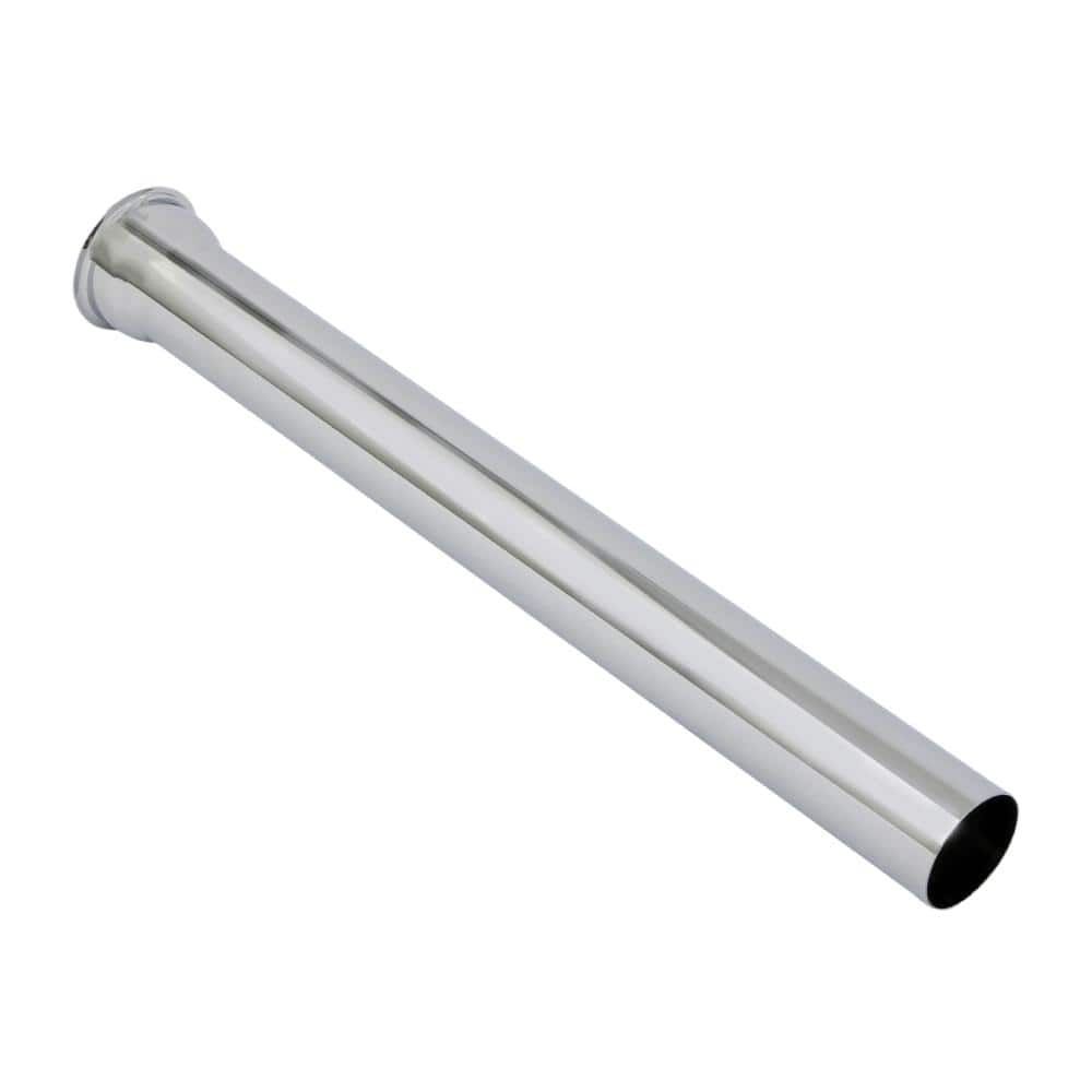 PLUMBFLEX 1-1/4 in. x 12 in. Brass Flanged Tailpiece for Tubular Drain ...