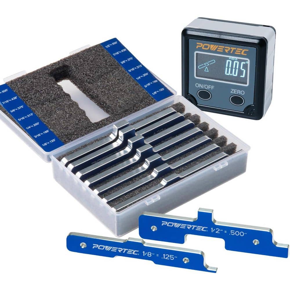‎POWERTEC Router Table Setup Bars Set w/Table Saw Angle Gauge, Digital ...