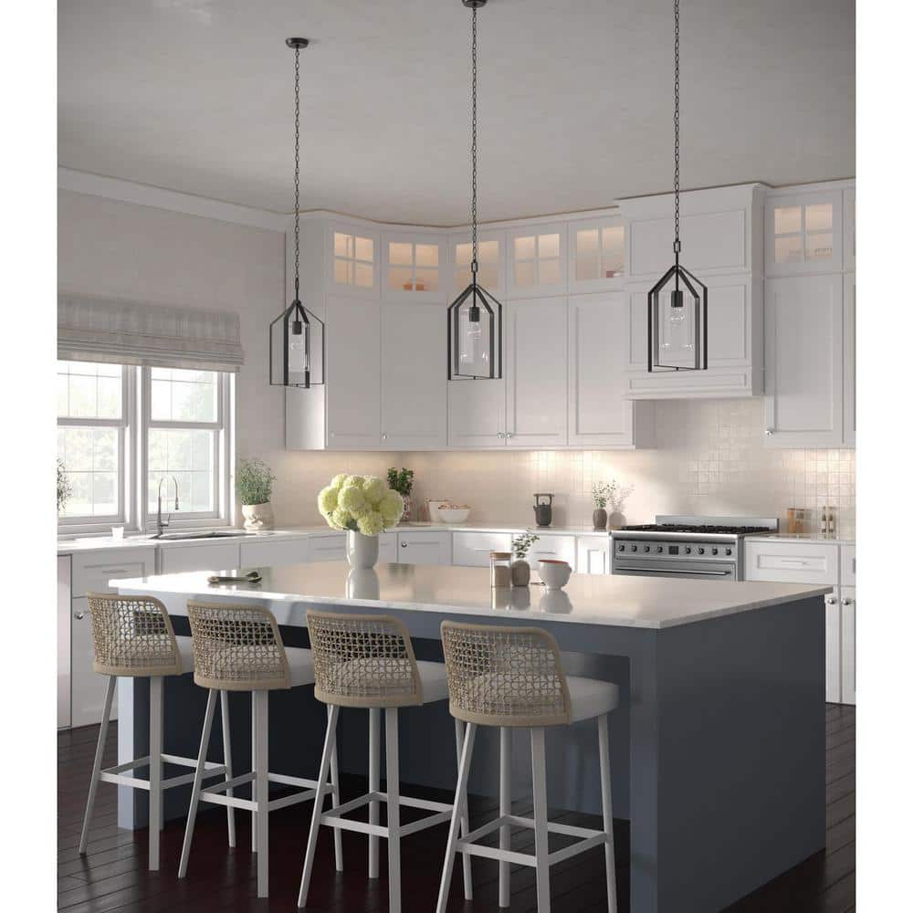 Progress Lighting Vertex Collection 1-Light Matte Black Clear Glass ...