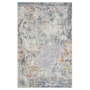 Classic Gray/Blue 2 ft. 6 in. x 8 ft. Traditional Bordered Indoor Area ...