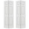 JELD-WEN 60 in. x 80 in. 6 Panel Colonist Primed Textured Molded ...