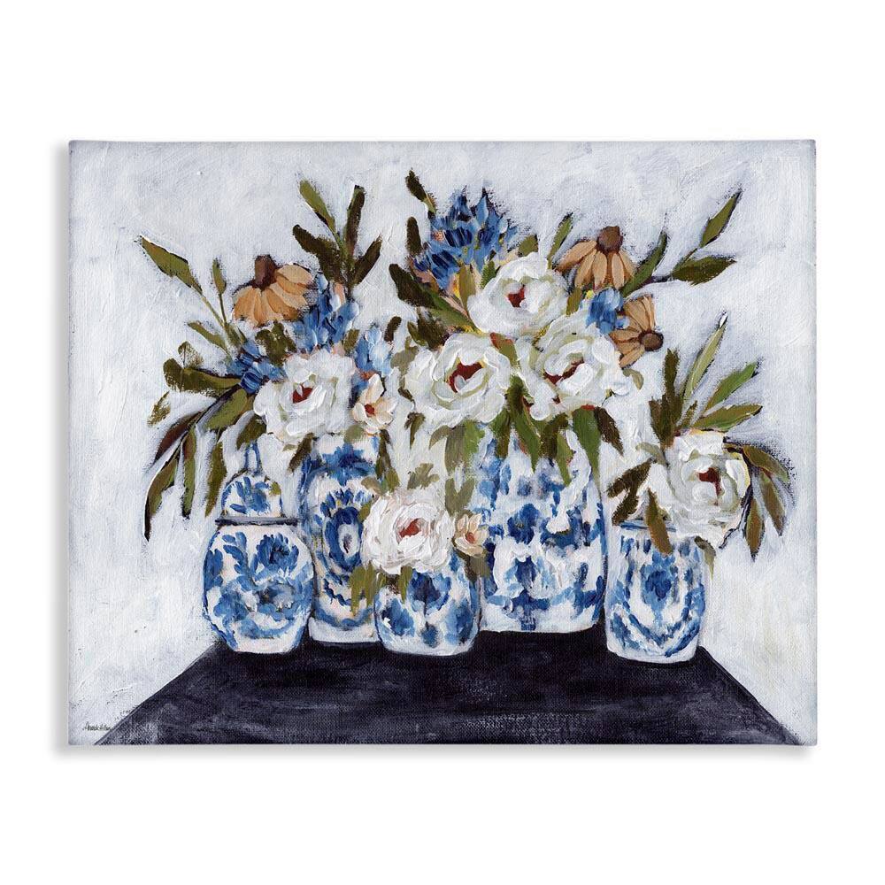 Stupell Industries Ornate Flower Pots Still Life by Amanda Hilburn ...
