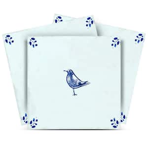 MI ALMA Blue D69 4 in. x 4 in. Vinyl Peel and Stick Tile (24 Tiles, 2. ...