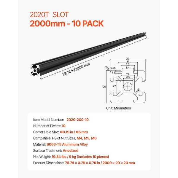 2020 T Slot Aluminum Extrusion Dimensions Chart - Infoupdate.org