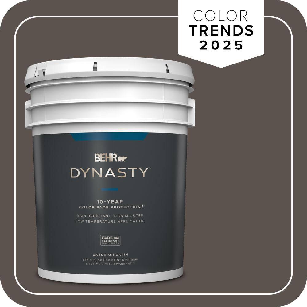 BEHR DYNASTY 5 gal. #MQ2-54 Gardeners Soil Satin Enamel Exterior Stain ...