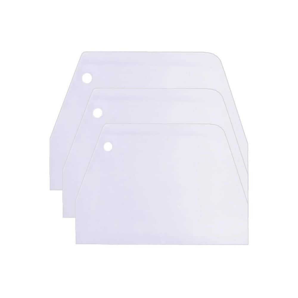 Set of 3 Plastic Cake Scrapers and Smoothers for Baking, Dough Cutting ...