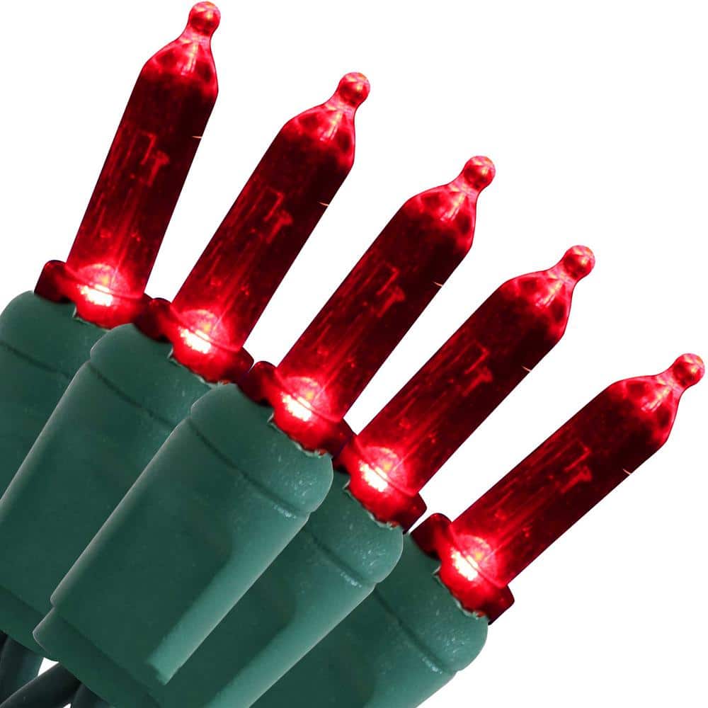 Sunnydaze 23 ft. 70-Count Holiday Decor Red M6 Smooth LED String Lights ...
