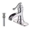 WELLFOR Sleek Stylish Single Handle Single Hole Bathroom Faucet with ...