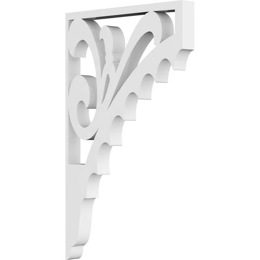 Ekena Millwork 5/8 in. W X 9 in. H X 5 1/2 in. D PVC Genova Bracket ...
