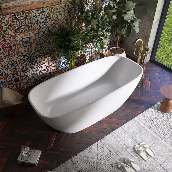 Medunjess Milan 67 In Stone Resin Solid Surface Matte Flatbottom