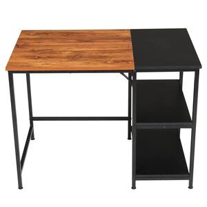 Outopee 43.3 in. W Retangular Oak Color Wooden Computer Desk ...