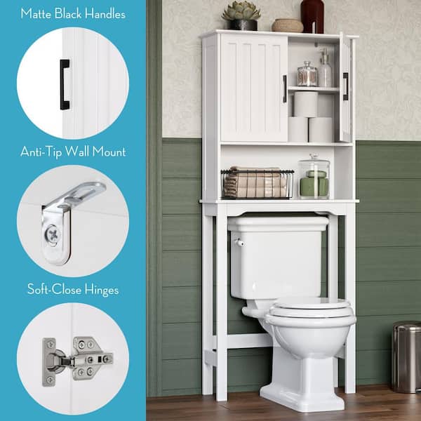 Riverridge home over toilet cabinet with adjustable shelf white store
