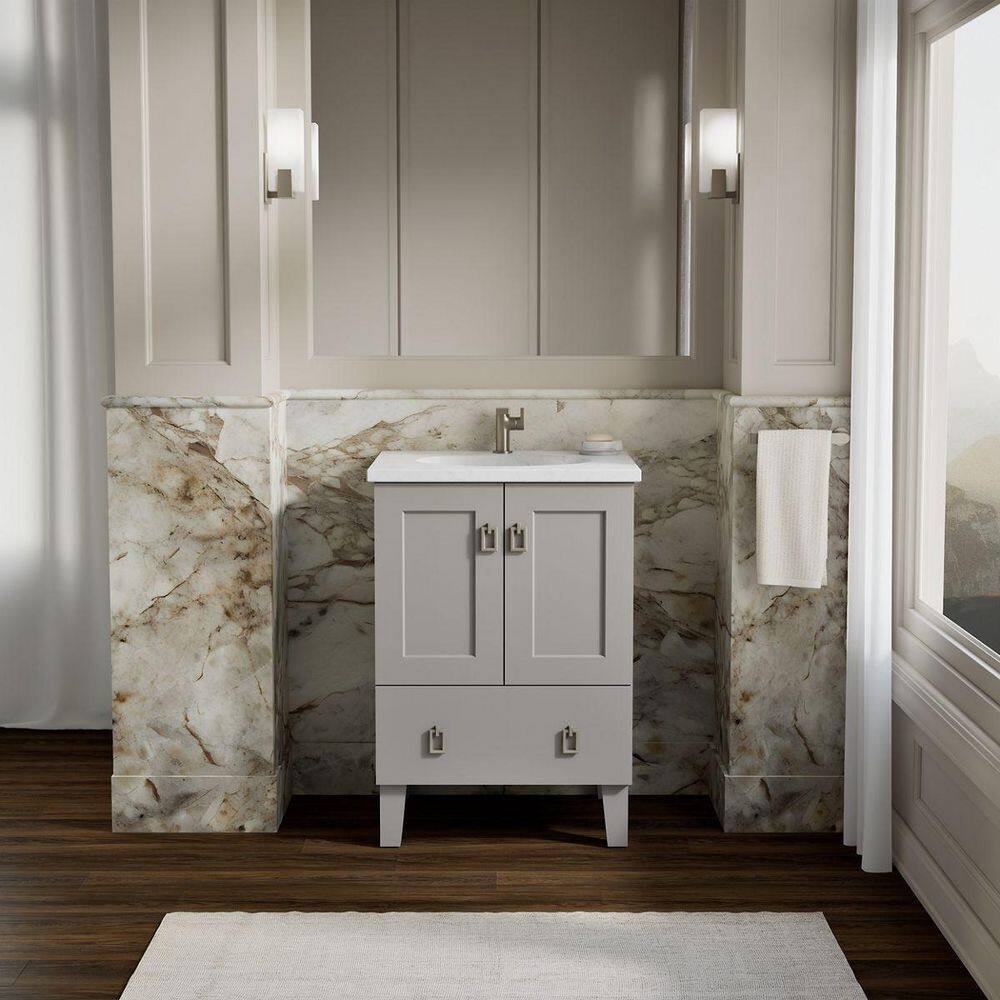 KOHLER Poplin 24 in. Vanity Cabinet Only in Mohair Grey K-99527-LG-1WT ...