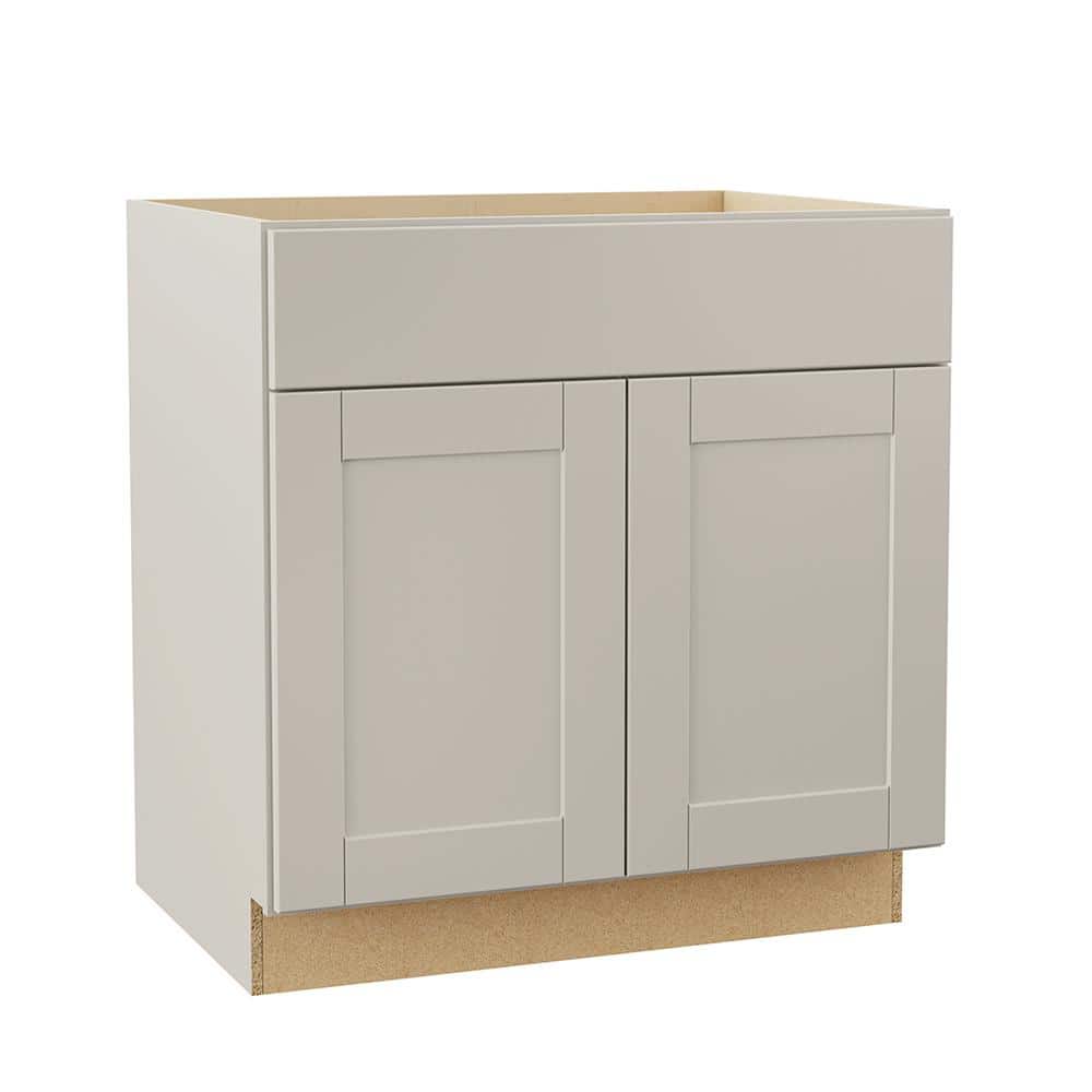 Hampton Bay Shaker 33 in. W x 24 in. D x 34.5 in. H Assembled Sink Base ...