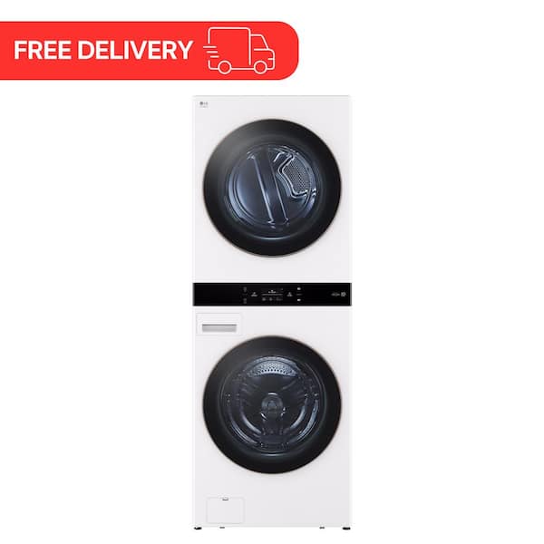 LG WashTower Stacked SMART Laundry Center 5.0 Cu.Ft. Front Load Washer ...