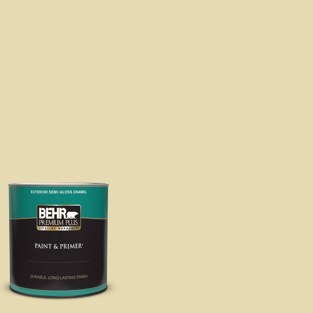 BEHR PREMIUM PLUS 1 qt. #390E-3 Rainforest Dew Semi-Gloss Enamel ...