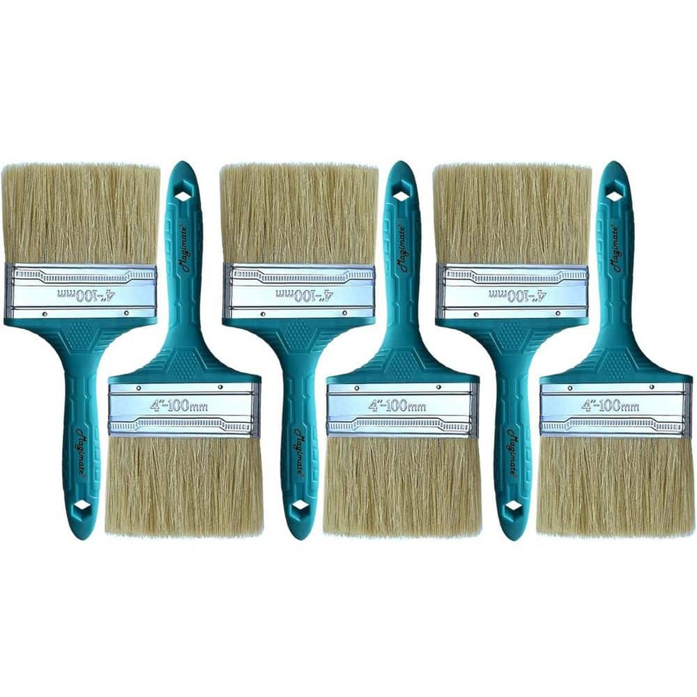 KIWDZFU 4 in. Wide Large Bristle Paint Brush for Art Painting Wall ...