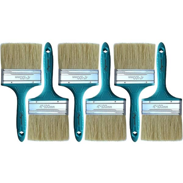 KIWDZFU 7 in. Quick Deck Paint Brush with Threaded Handle for Walls ...