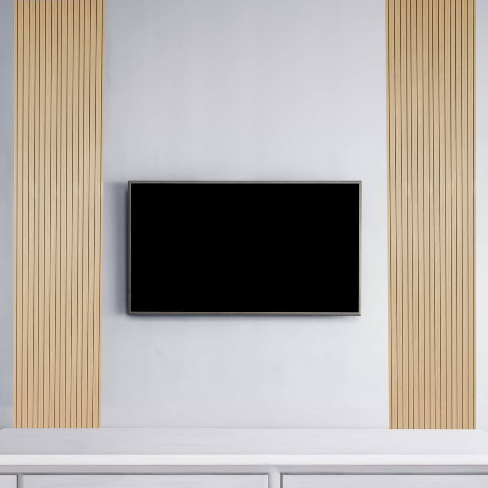 0.83 in. x 6 in. x 8.5 ft. DIY Install Natural Wood WPC Fluted ...