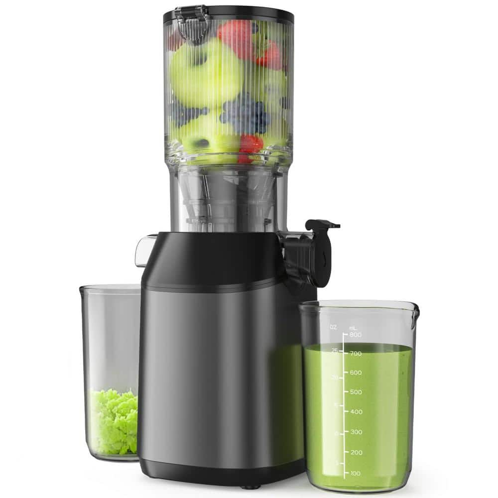 Numhew 200 W Gray Cold Press Juicer, Slow Masticating Machines with 5.3 ...