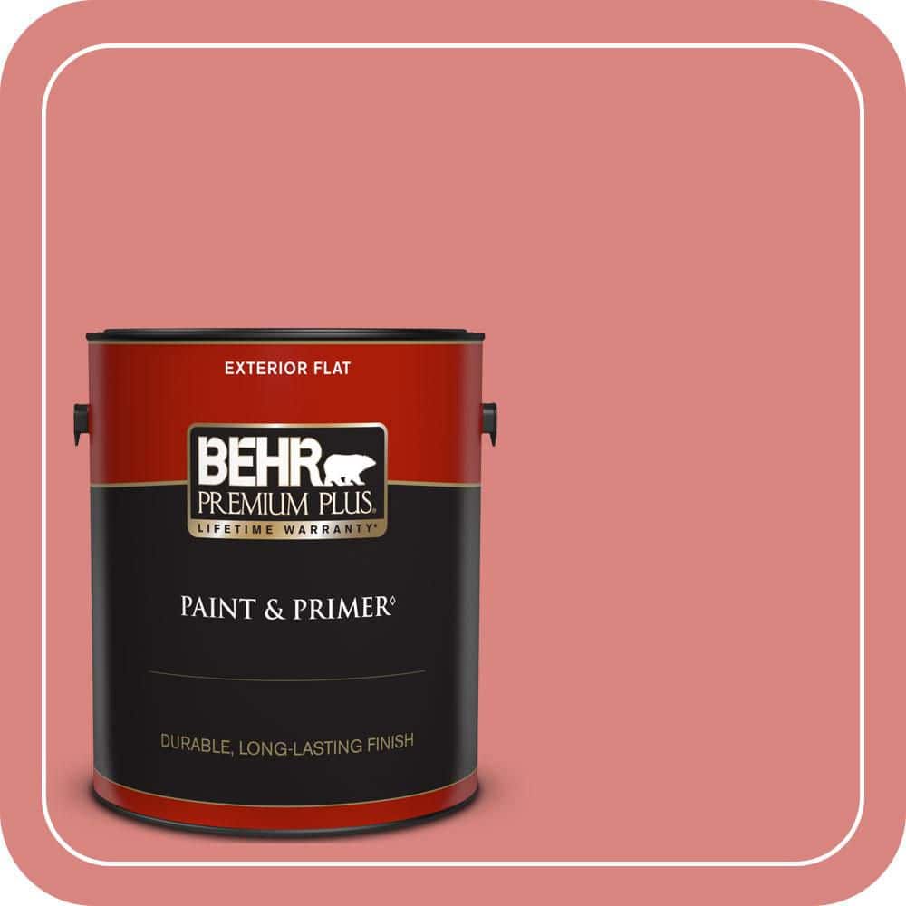 BEHR PREMIUM PLUS 1 gal. #M160-5 Pink Damask Flat Exterior Paint ...