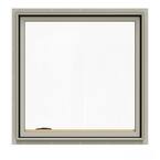 JELD-WEN 36.75 in. x 36.75 in. W-2500 Series Desert Sand Painted Clad ...