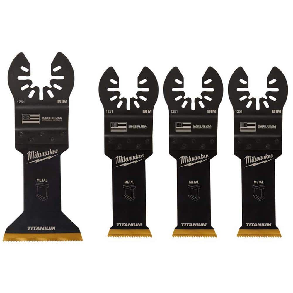 Milwaukee 1-3/4 in. Multi-Tool Oscillating Blade (3-Pack) Plus 1-1/8 in ...