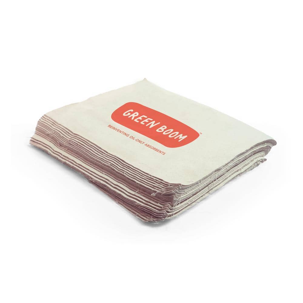 GREEN BOOM Oil Only Spill Absorbent Pads 100 ct. M1519 - The Home Depot