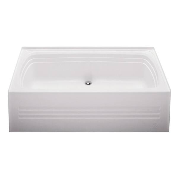 Better Bath 27 In X 54 In ABS Bath Tub With Apron And Center Drain Better Bath 27 In X 54 In ABS Bath Tub With Apron And Center Drain