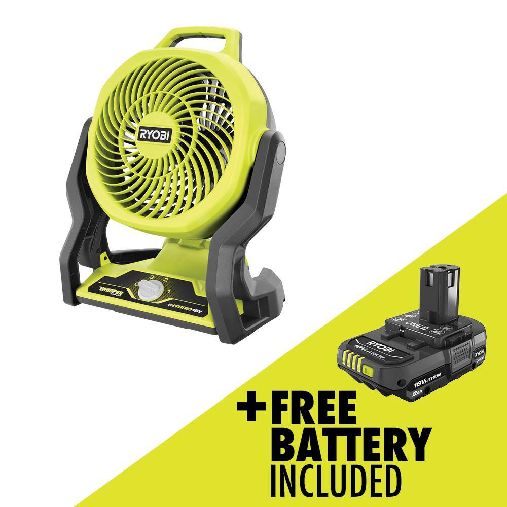 Home Depot: Ryobi ONE+ 18V Cordless Hybrid WHISPER SERIES 7-1/2 in. Fan ...
